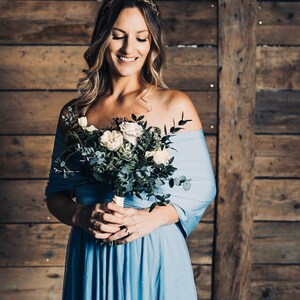 Powder Blue Multiway Infinity Bridesmaid Dress for Weddings - Etsy UK