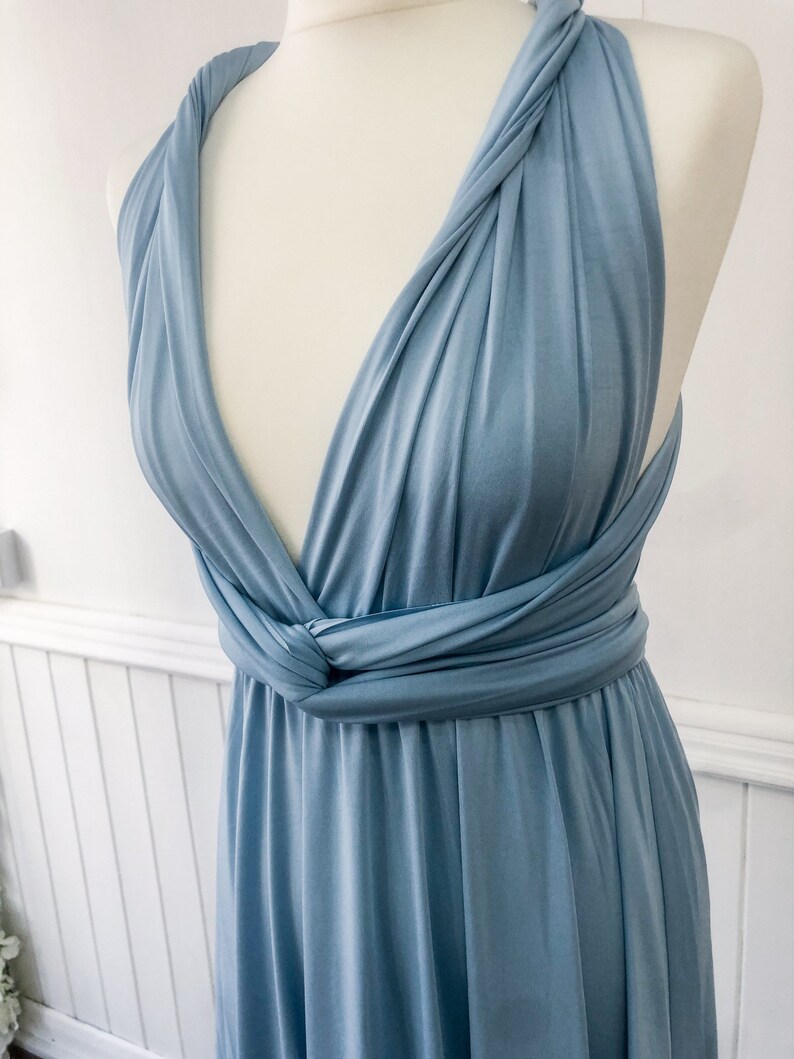 Powder Blue Multiway Infinity Bridesmaid Dress for Weddings - Etsy UK