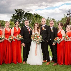 Rust Orange Multiway Infinity Bridesmaid Dress for Weddings - Etsy UK