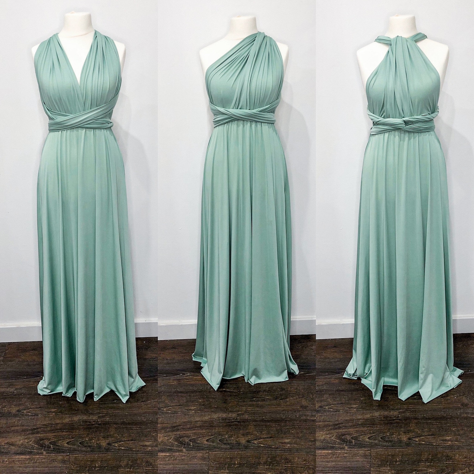 Sage Green Multiway Infinity Bridesmaid Dress for Weddings - Etsy