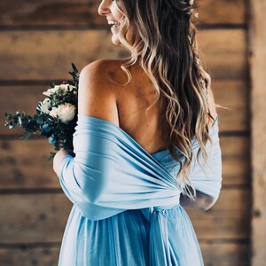 Powder Blue Multiway Infinity Bridesmaid Dress for Weddings - Etsy UK