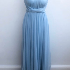 Powder Blue Multiway Infinity Bridesmaid Dress for Weddings | Etsy UK