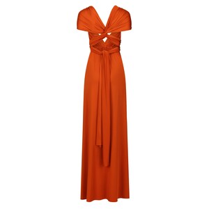 Rust Orange Multiway Infinity Bridesmaid Dress for Weddings - Etsy UK