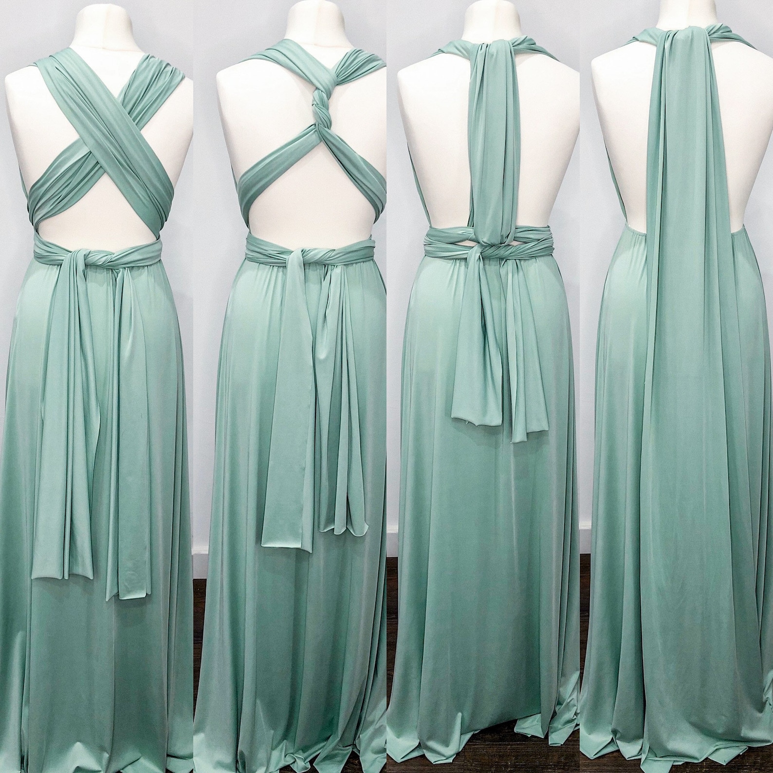 Sage Green Multiway Infinity Bridesmaid Dress for Weddings | Etsy