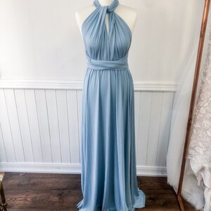 Powder Blue Multiway Infinity Bridesmaid Dress for Weddings | Etsy UK