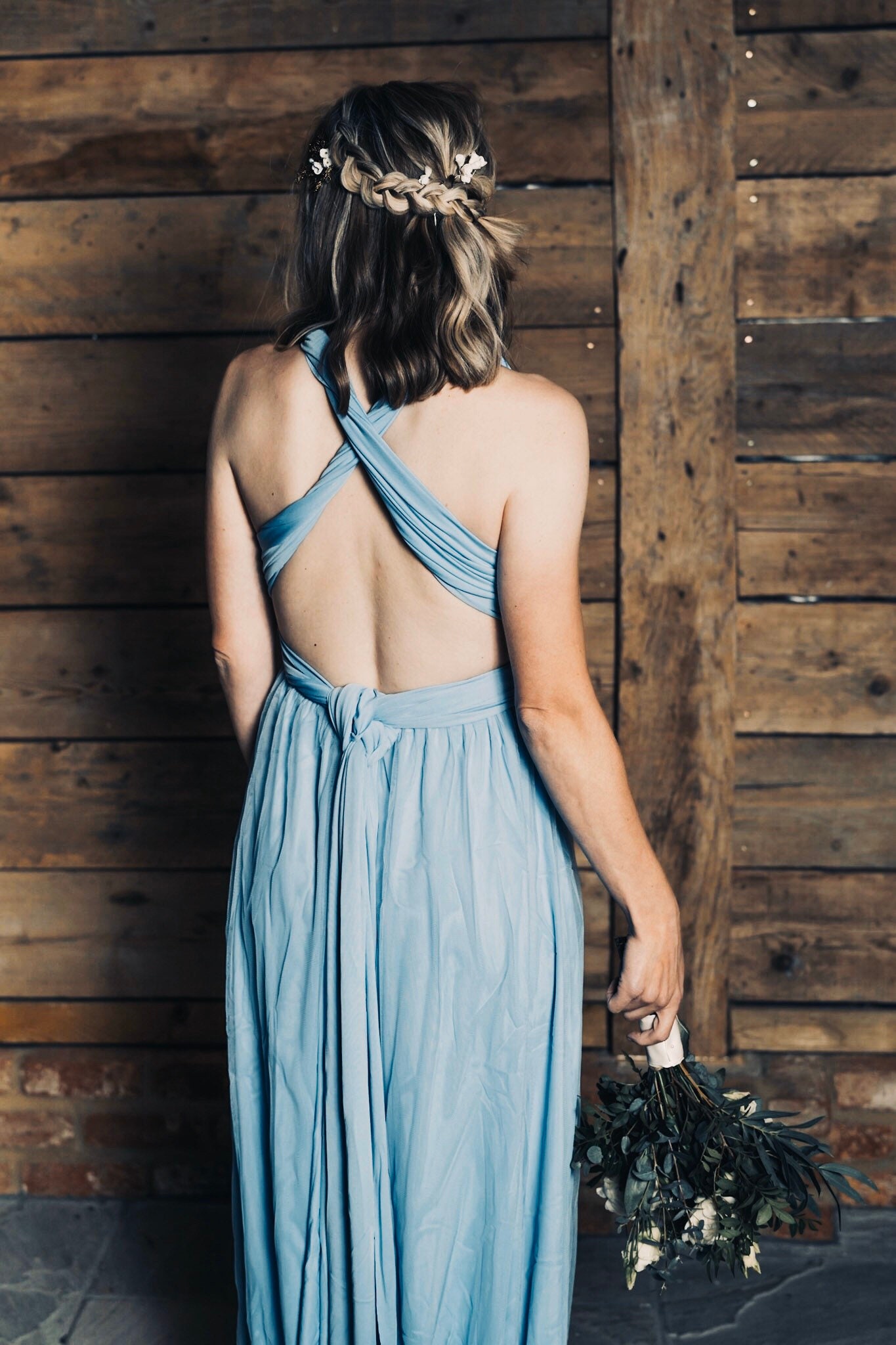 Powder Blue Multiway Infinity Bridesmaid Dress for Weddings - Etsy UK