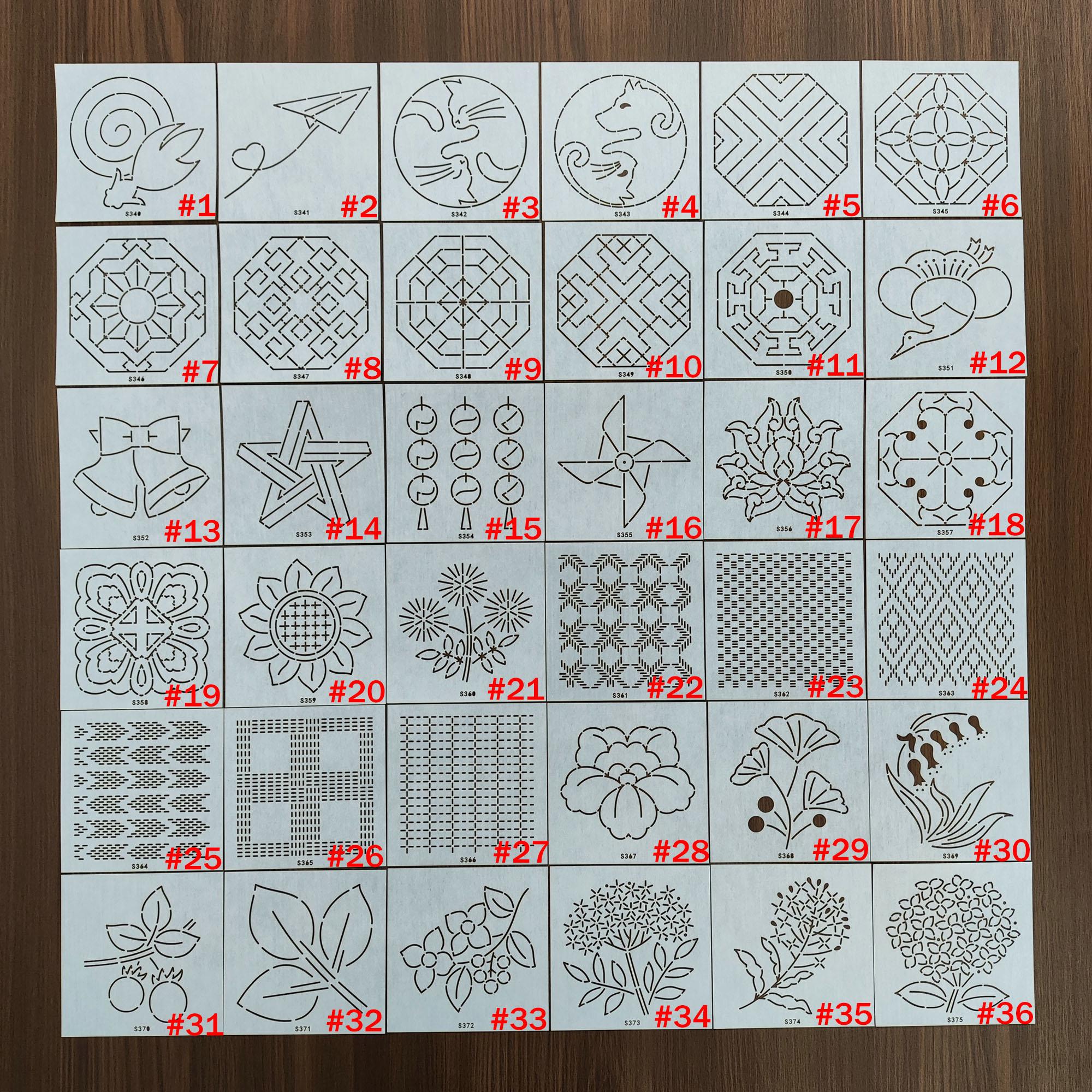 Sashiko Stencil,sashiko Embroidery Pattern,quilting Stencil,small Cross ...