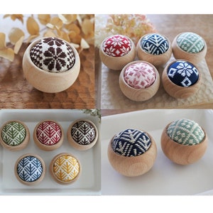 Pin Cushion,japanese-style Solid Wood Needle Base,sashiko Needle,solid ...