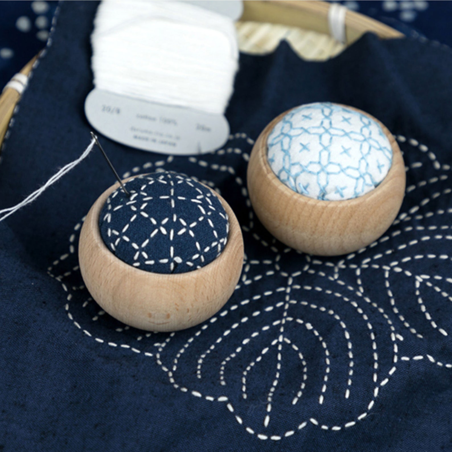 Pin Cushion,japanese-style Solid Wood Needle Base,sashiko Needle,solid ...