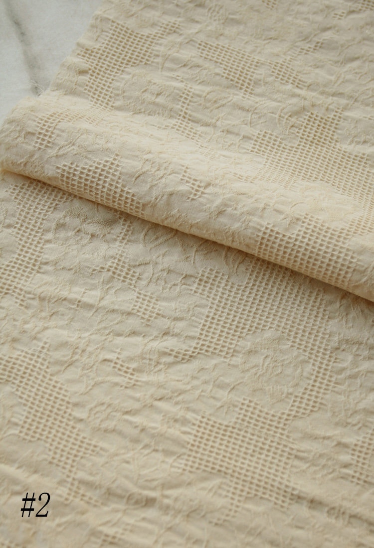 Pure Color Jacquard Cotton Fabricdark Patternpure Cotton - Etsy