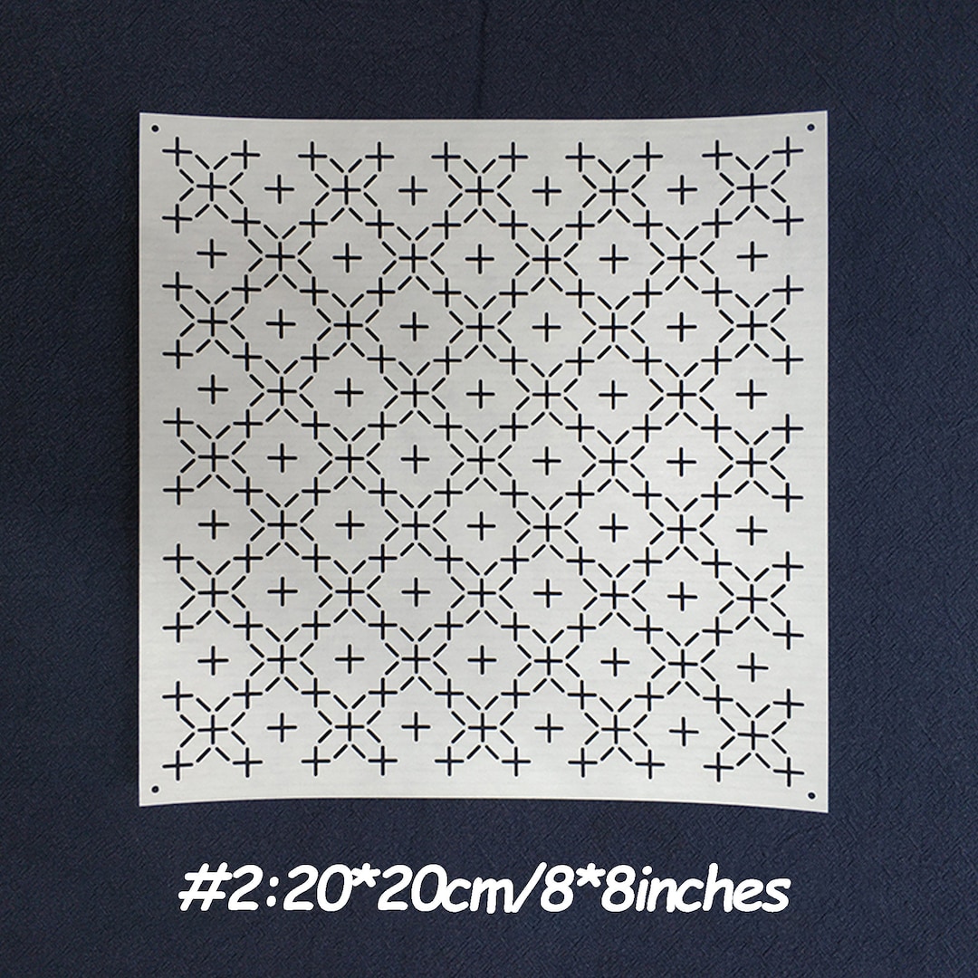 Sashiko Stencil,sashiko Embroidery Pattern,quilting Stencil,4 Size ...