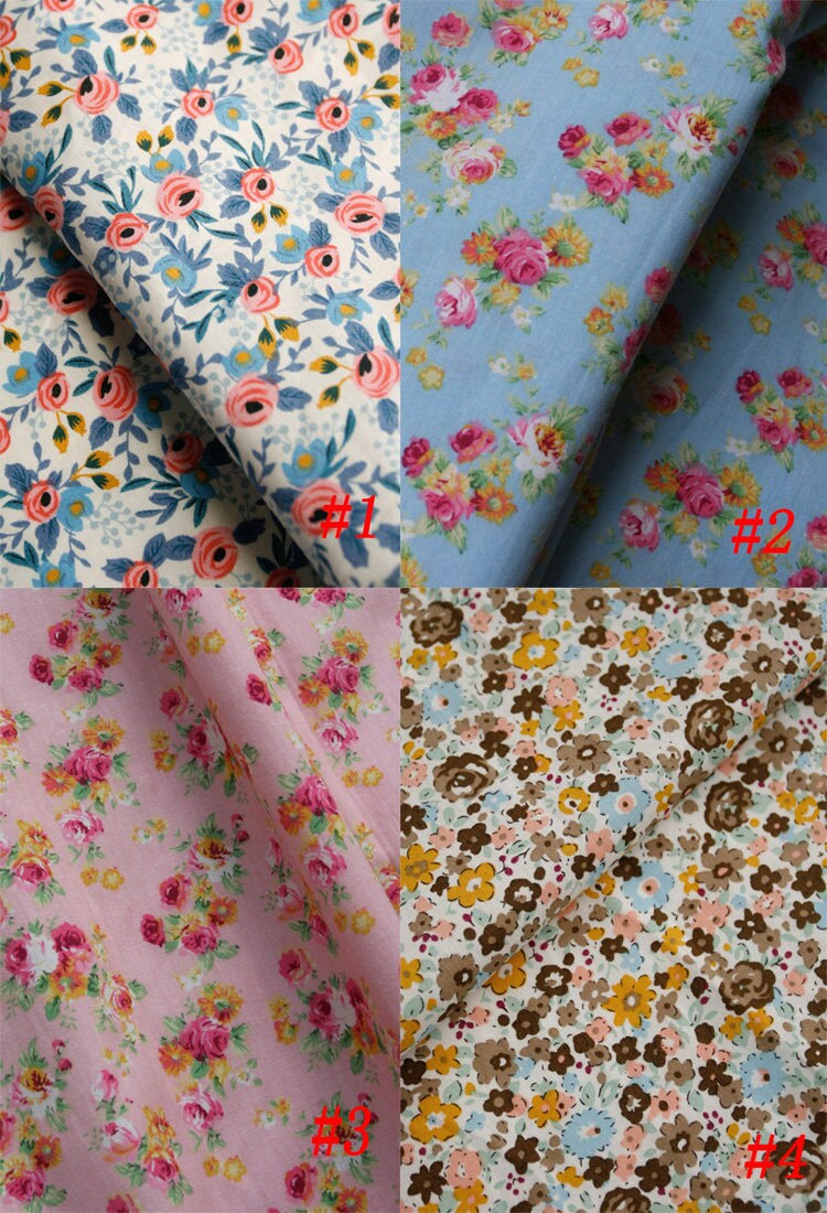 100% Cotton Fabric by the Half Yard,rose Printing Cotton Fabric,sewing ...