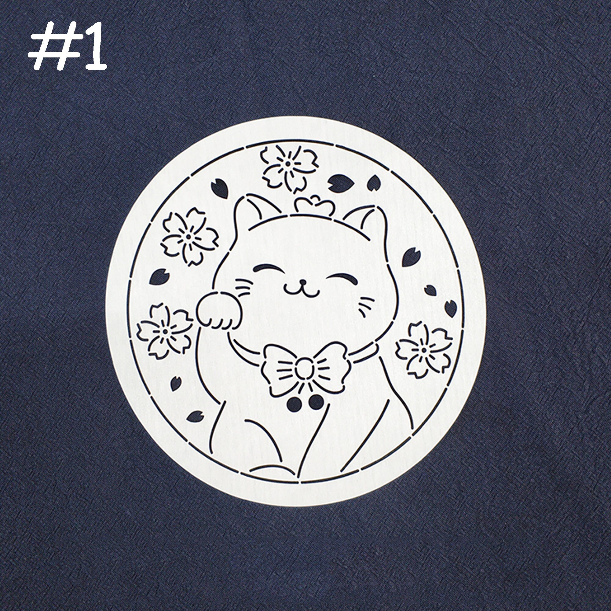Sashiko Stencil,sashiko Embroidery Pattern,quilt Stitch Mold,lucky Cat ...