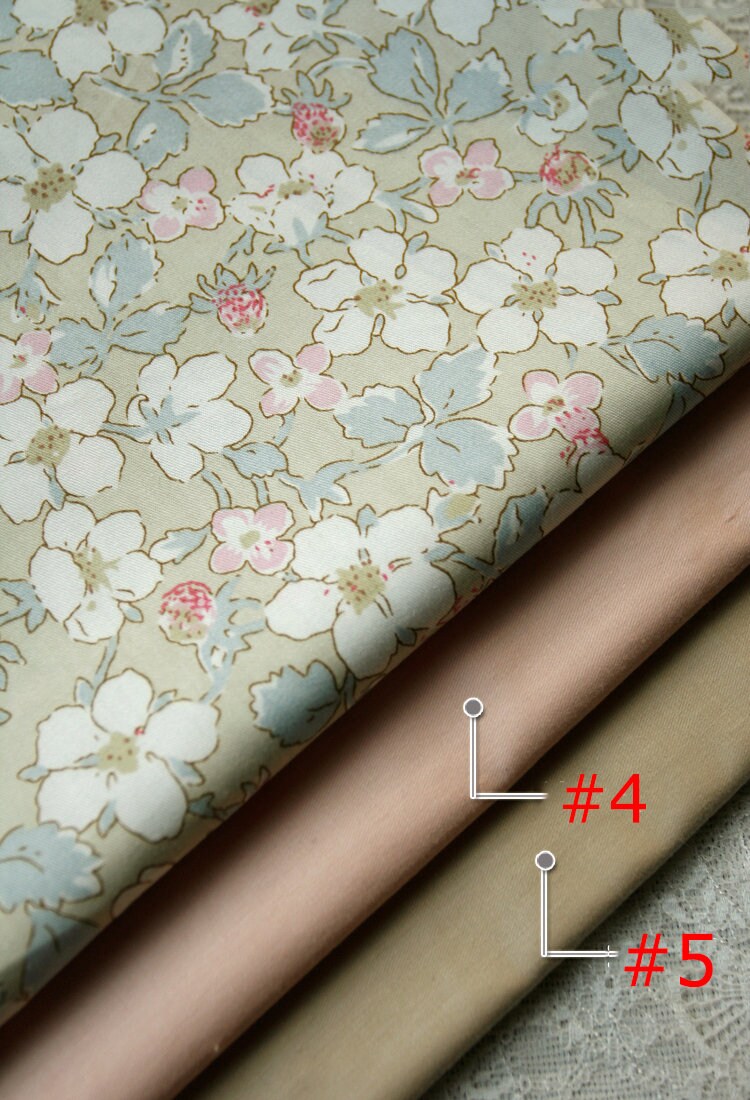 Twill Cotton Printed Fabric,sewing Fabric,idyllic Floral Fabric,cute ...