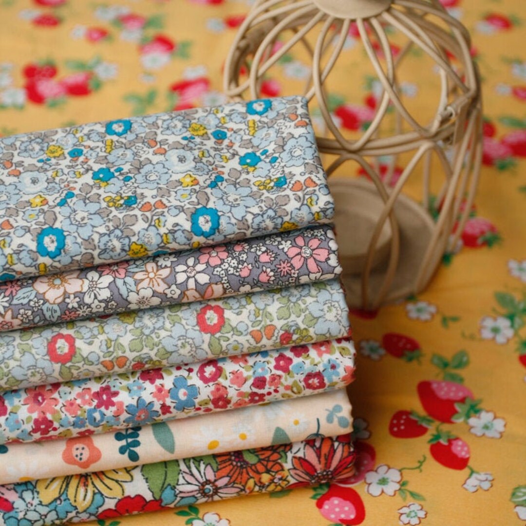 Floral Prints Cotton Fabric Supplies,cotton Fabric by the Yard,100% ...