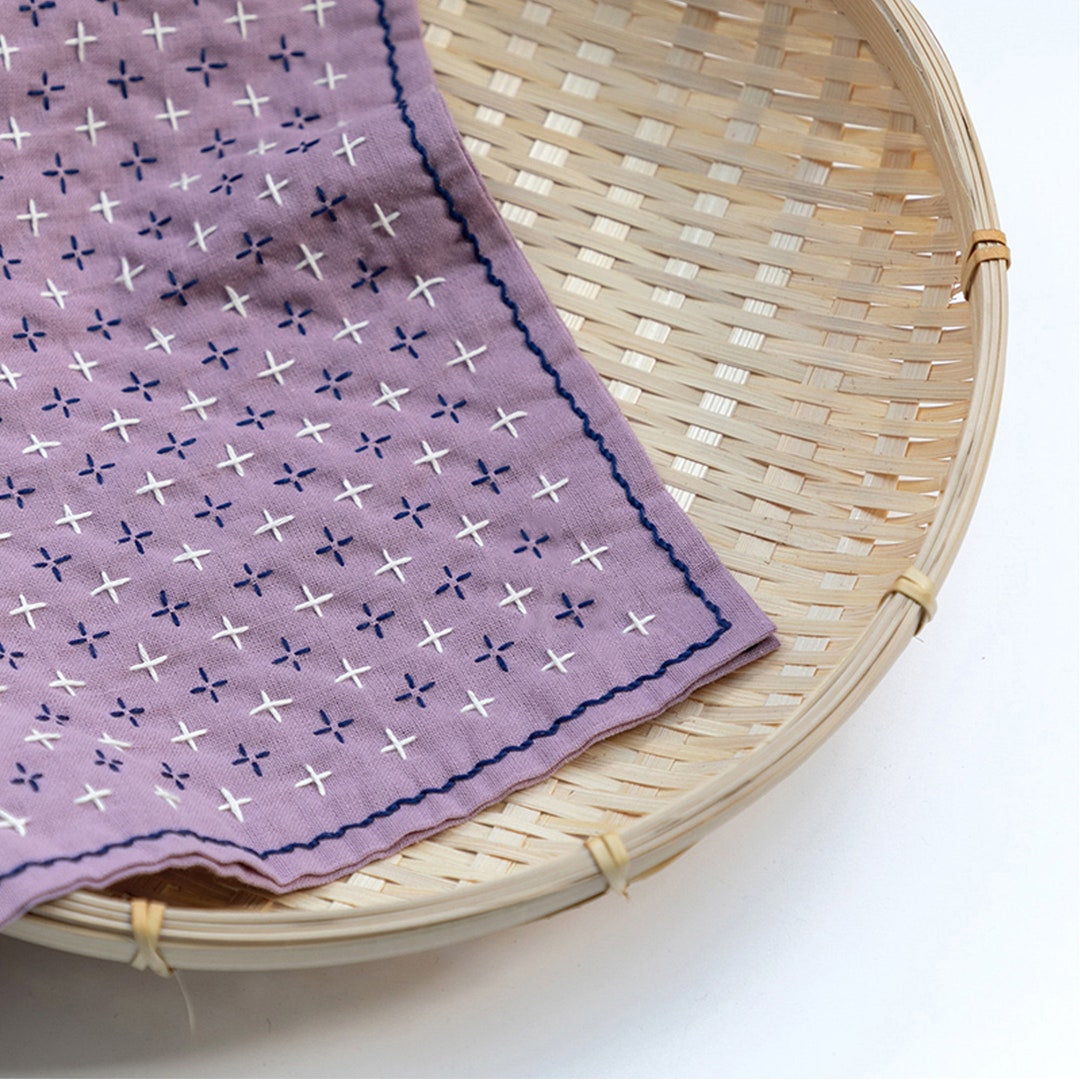 Sashiko Pre-printed Pattern,sashiko Sampler,double Thin Cotton Cloth,9 ...