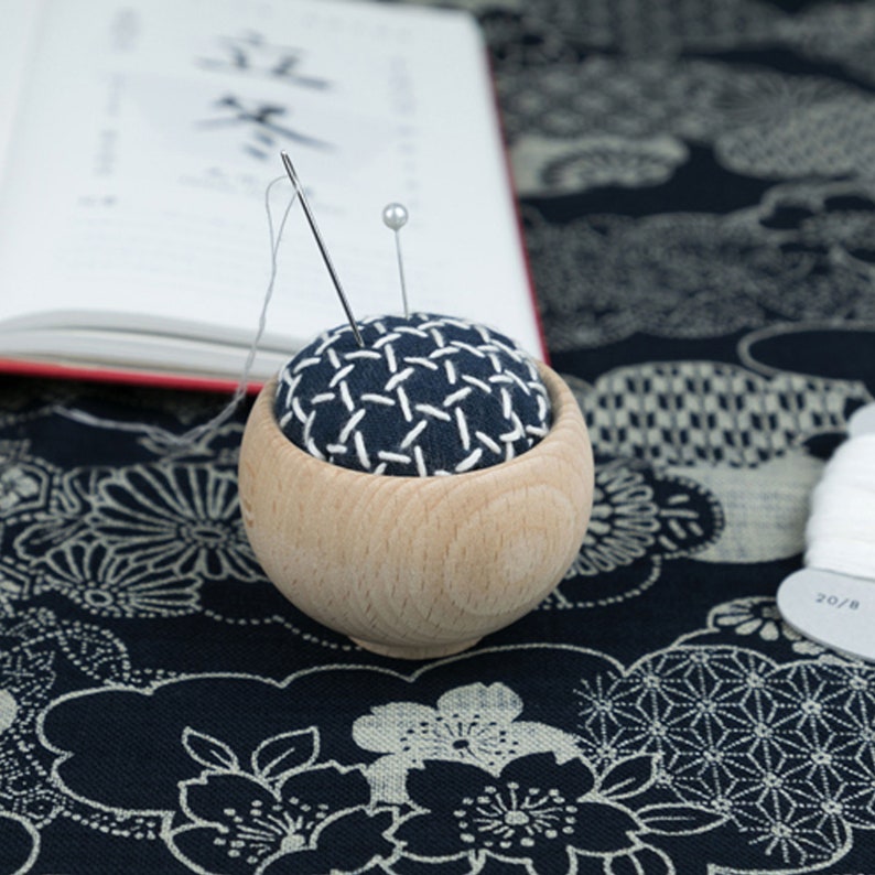 Pin Cushion,japanese-style Solid Wood Needle Base,sashiko Needle,solid ...
