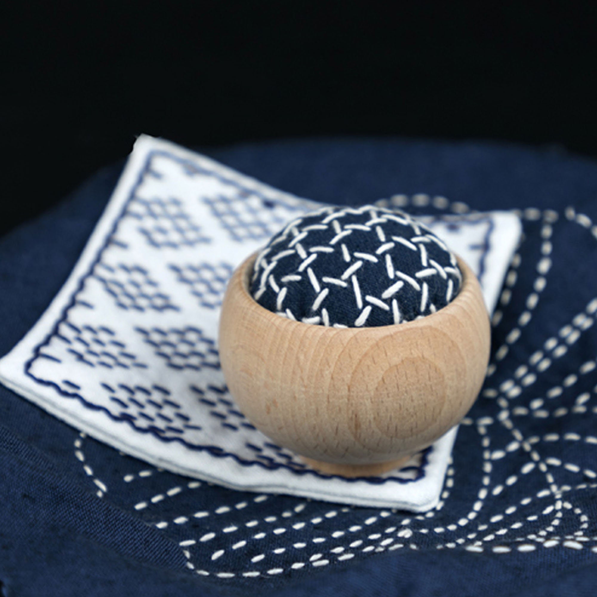 Pin Cushionjapanese-style Solid Wood Needle Basesashiko - Etsy UK