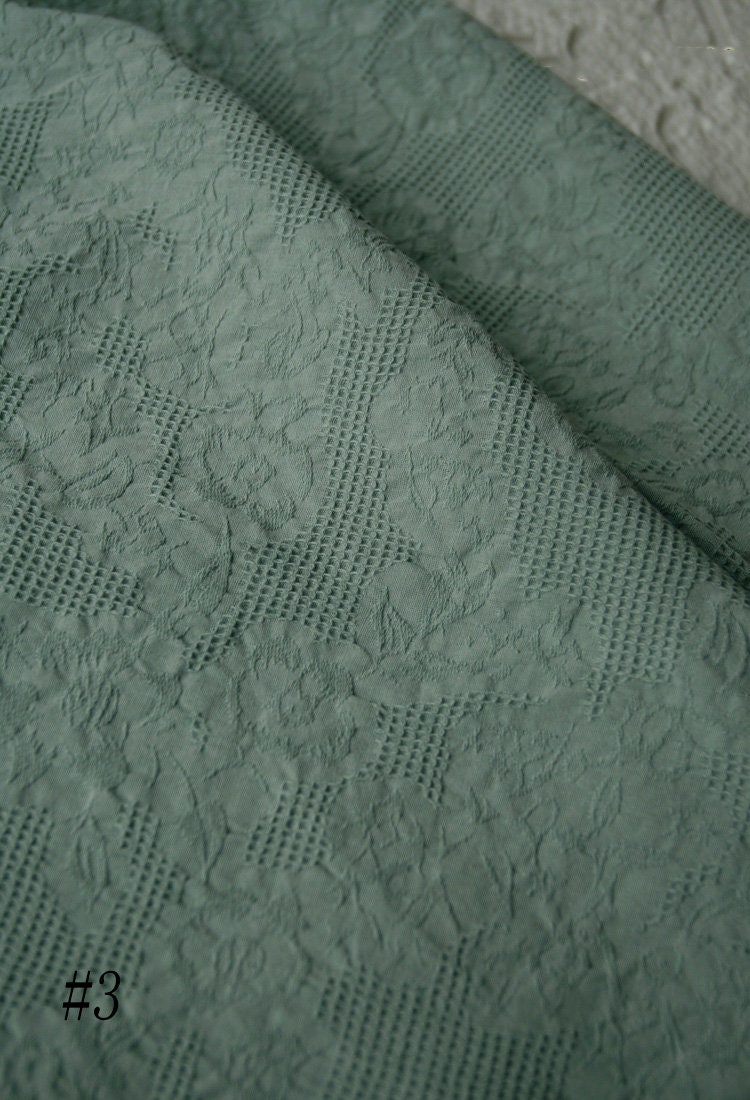 Pure Color Jacquard Cotton Fabricdark Patternpure Cotton - Etsy