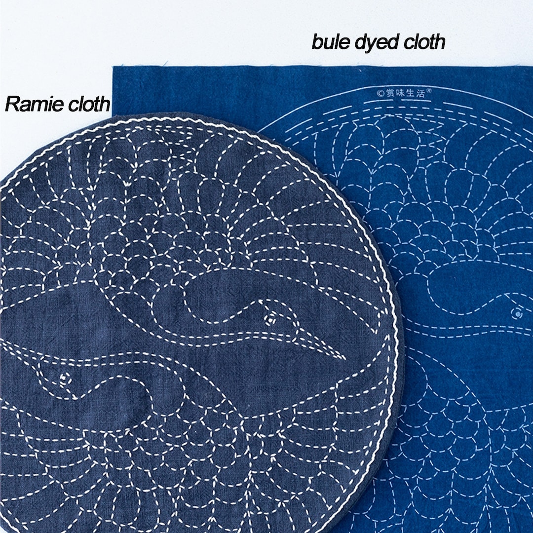 Sashiko Kitpre-printed Patternsashiko Sampler Kitdiy Gifts - Etsy