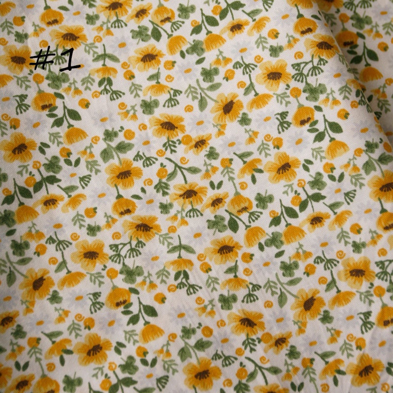 Floral Print Cotton Fabric,100% Cotton Fabric by the Half Yard,small ...