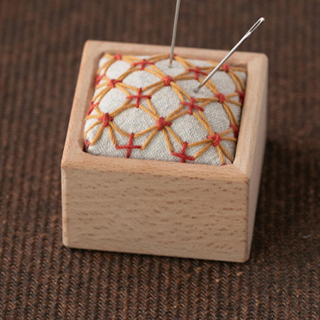 Square Pin Cushion,japanese-style Solid Wood Needle Base,sashiko Needle ...