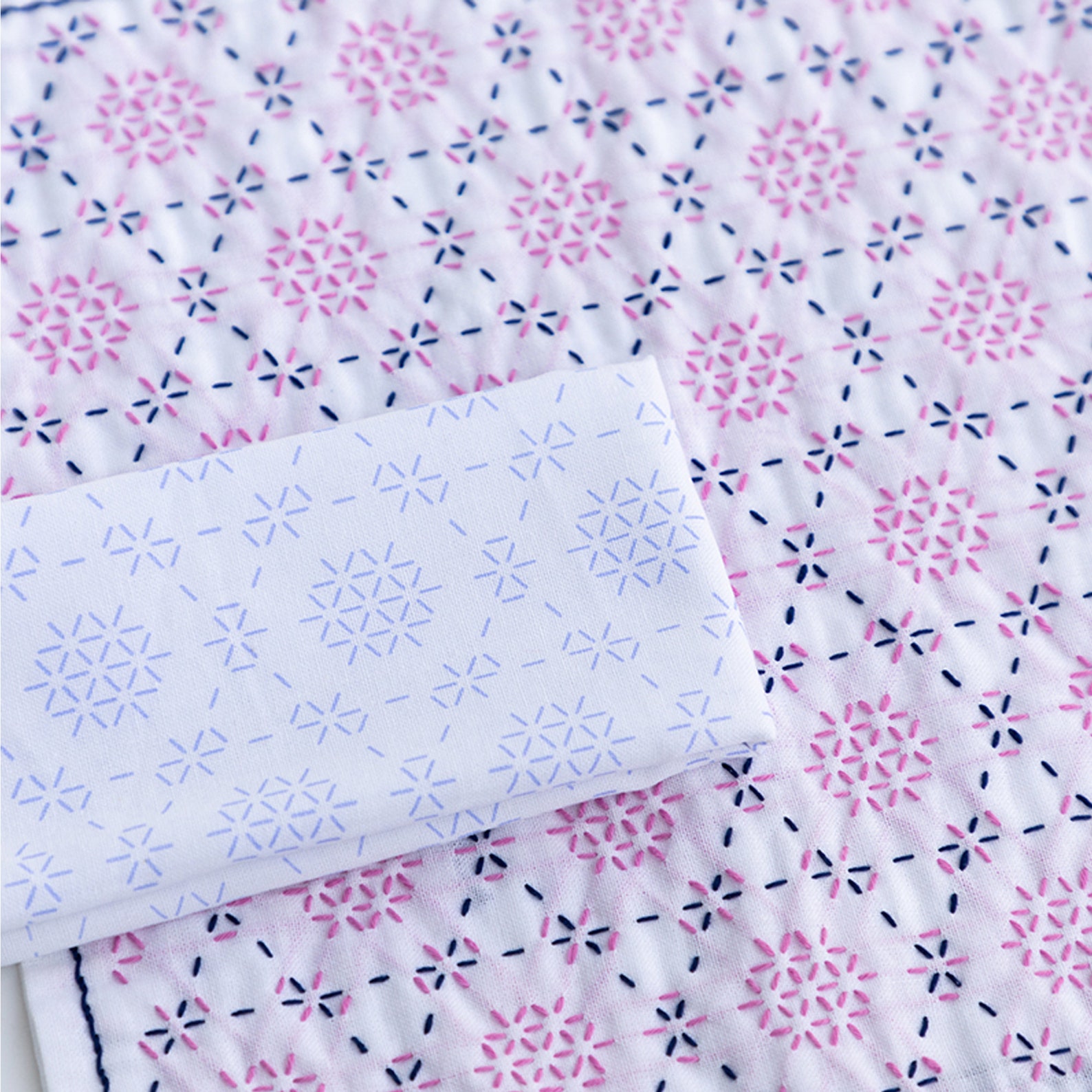 Sashiko Pre-printed Pattern,sashiko Sampler,double Thin Cotton Cloth ...