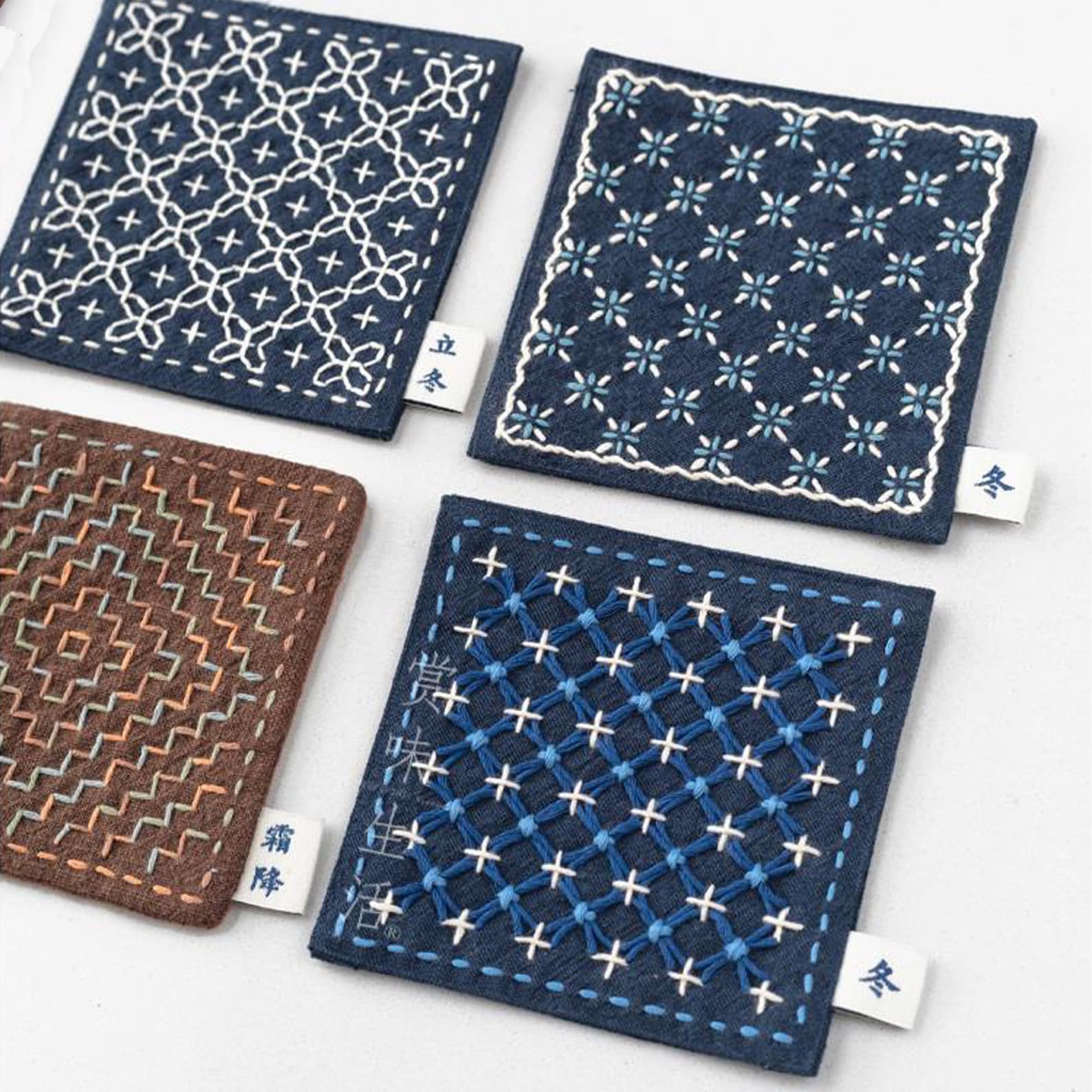 Sashiko Kit,pre-printed Pattern,sashiko Material Packaging,diy Gifts ...