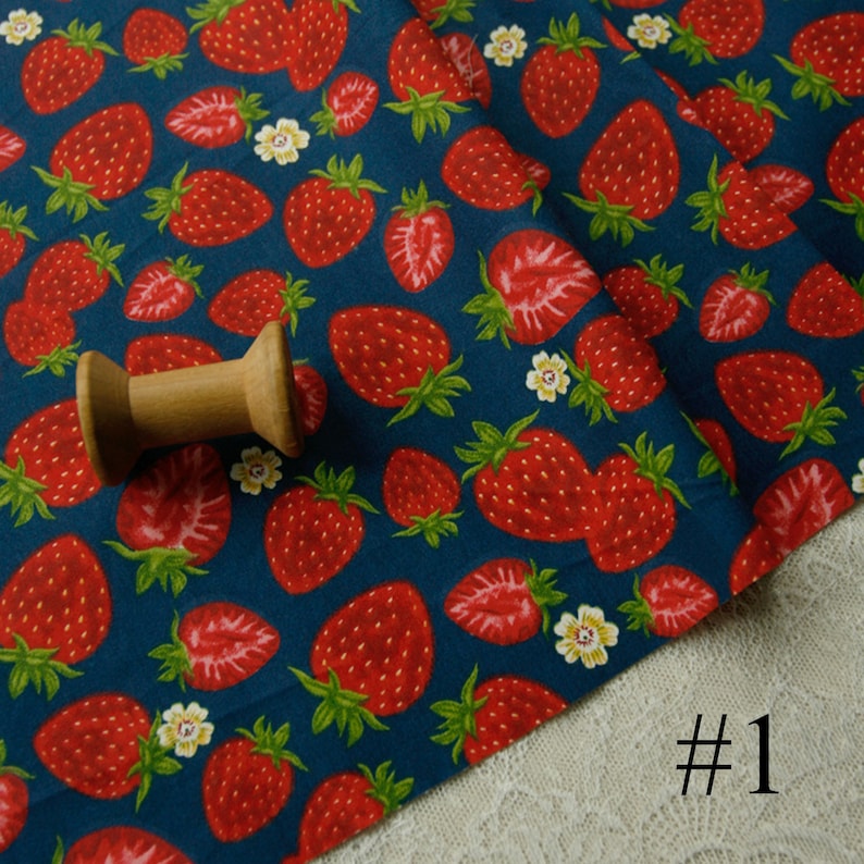 Strawberry Print,100% Cotton Fabric,sewing Cloth Fabric,handmade Craft ...