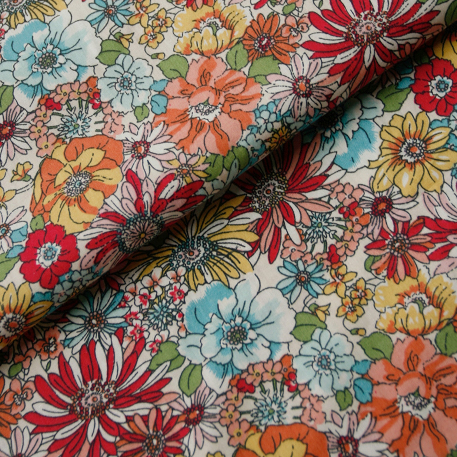 Floral Prints Cotton Fabric Supplies,cotton Fabric by the Yard,100% ...