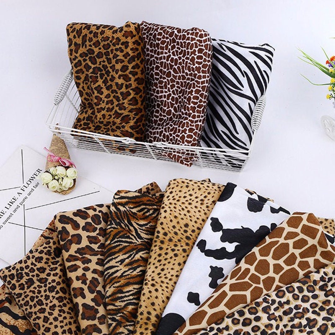 Animal Print Short Plush Fabric,tiger Print Leopard Print Zebra Cow ...