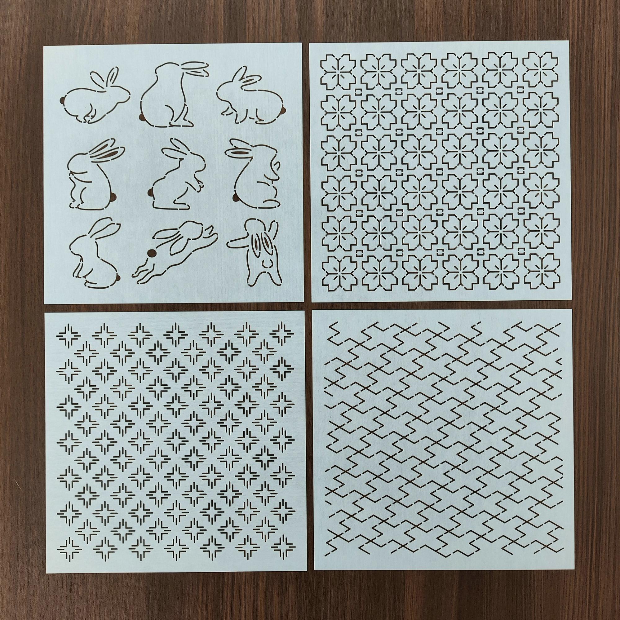 Sashiko Stencil,sashiko Embroidery Pattern,quilt Stitch Mold,japanese ...