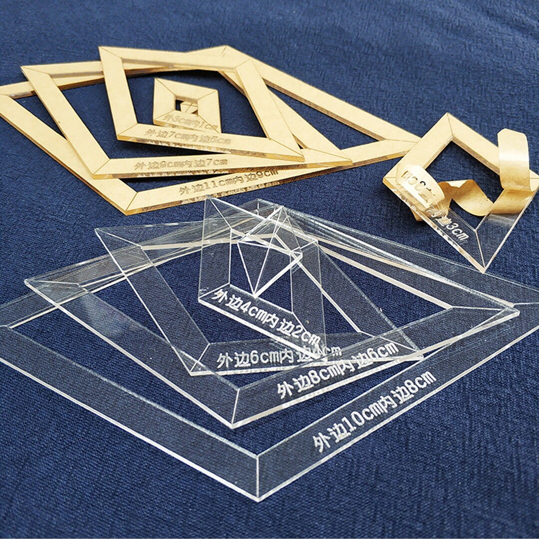 Acrylic Sashiko Stencil,sashiko Embroidery Pattern,acrylic Polygon ...