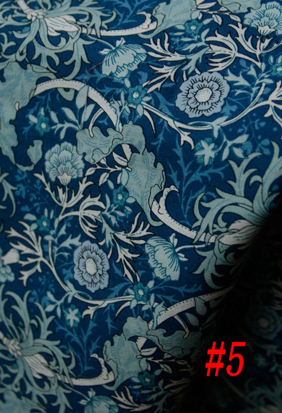 100% Cotton Fabric by the Half Yardblue and White Porcelain - Etsy