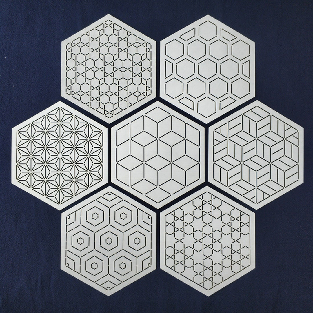 Sashiko Stencil,sashiko Embroidery Pattern,japanese Traditional Pattern ...