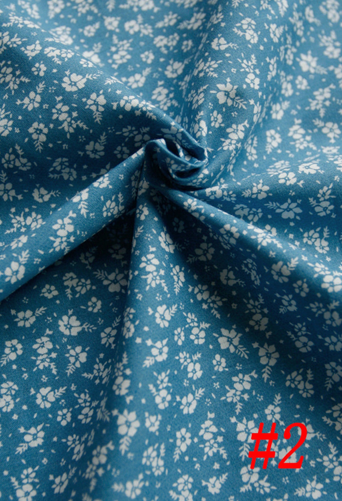 100% Cotton Fabric by the Half Yardblue and White Porcelain - Etsy