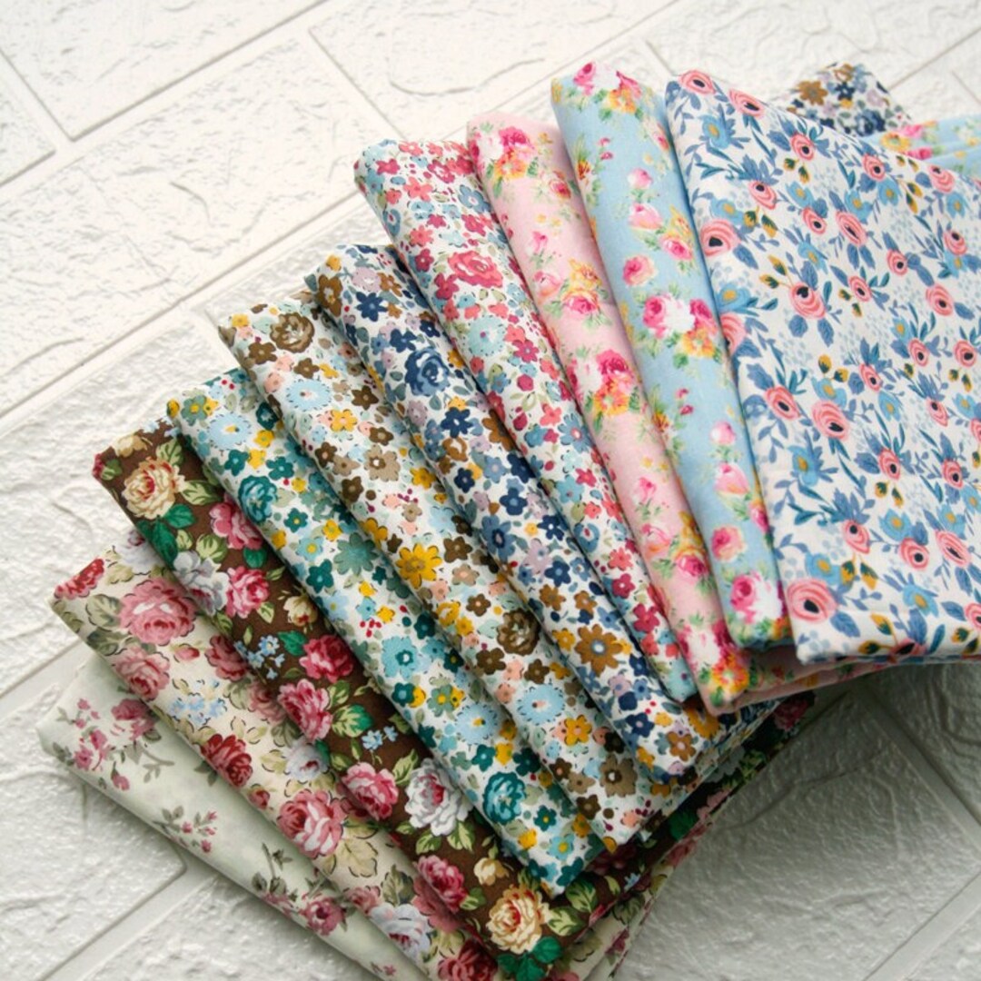 100% Cotton Fabric by the Half Yard,rose Printing Cotton Fabric,sewing ...