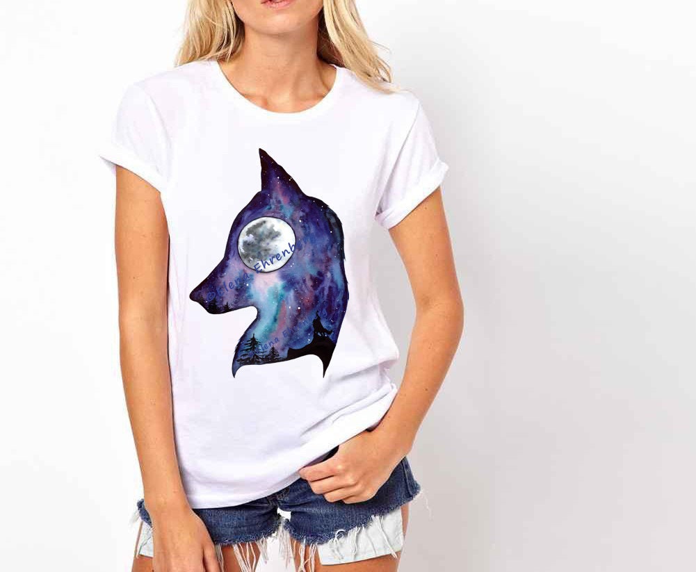 Printable Wolf Poster, Room Wall Art, Digital Watercolor Wolf ...