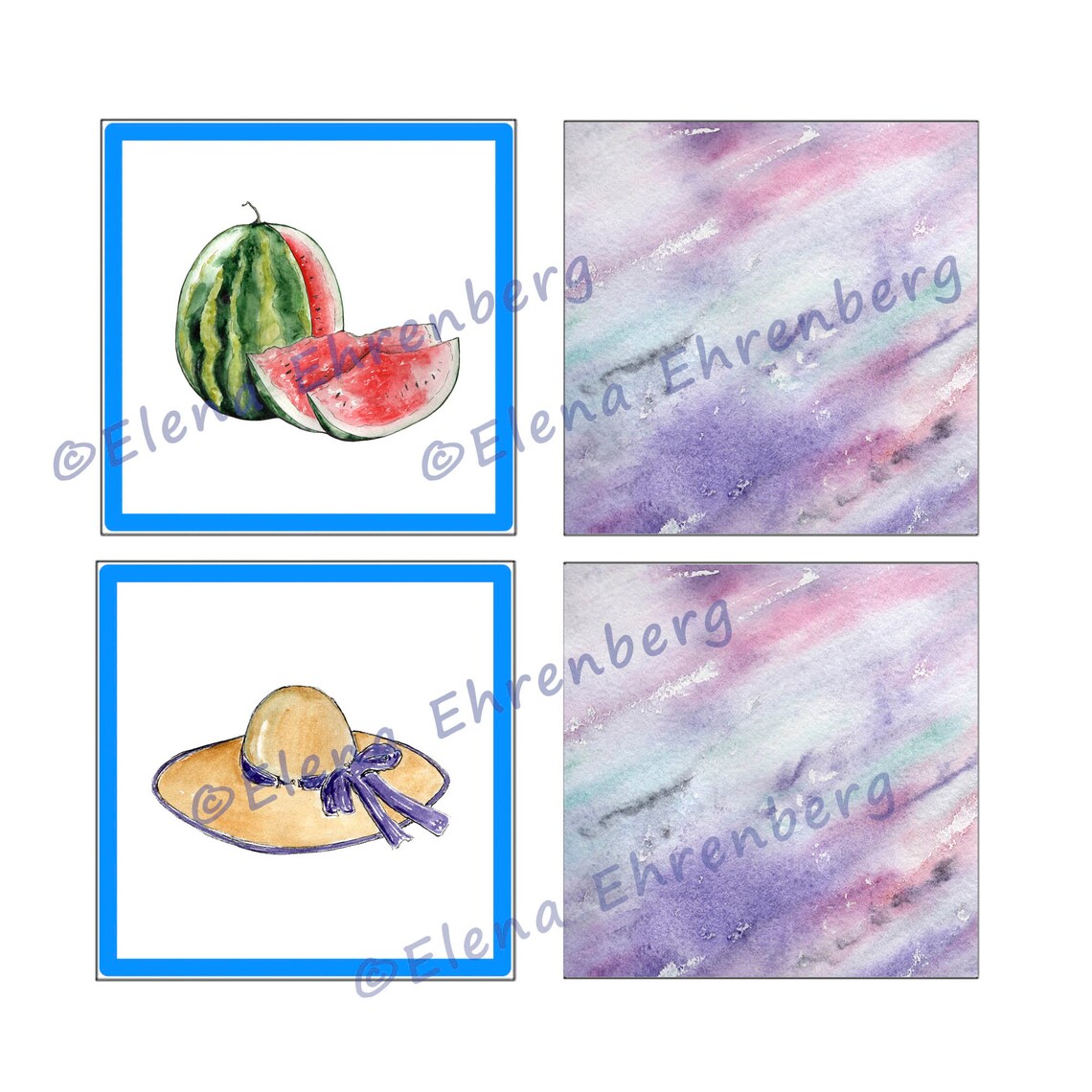 100 Printable Memory Cards, Digital Cards, Party Game, Instant PDF ...