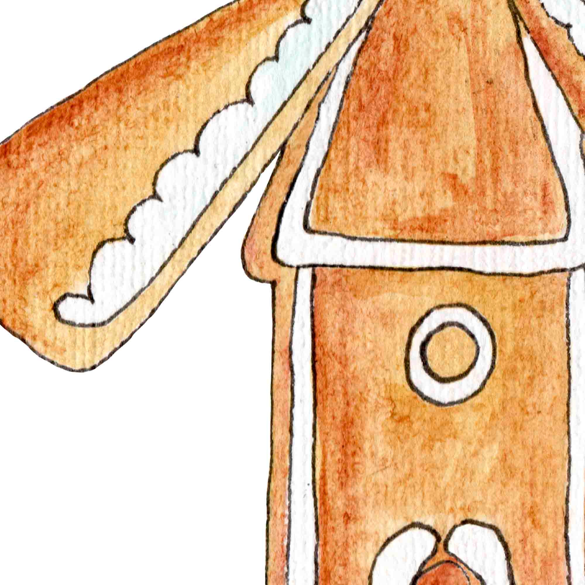 Lebkuchen Clipart, Aquarell Clipart, Aufkleber, Chrismas Gebäck Clipart ...