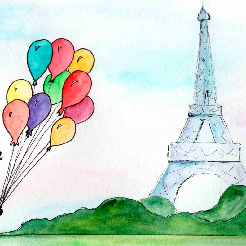 Printable Watercolor Cartoon Fox Poster, Kids Room Wall Art, Digital ...