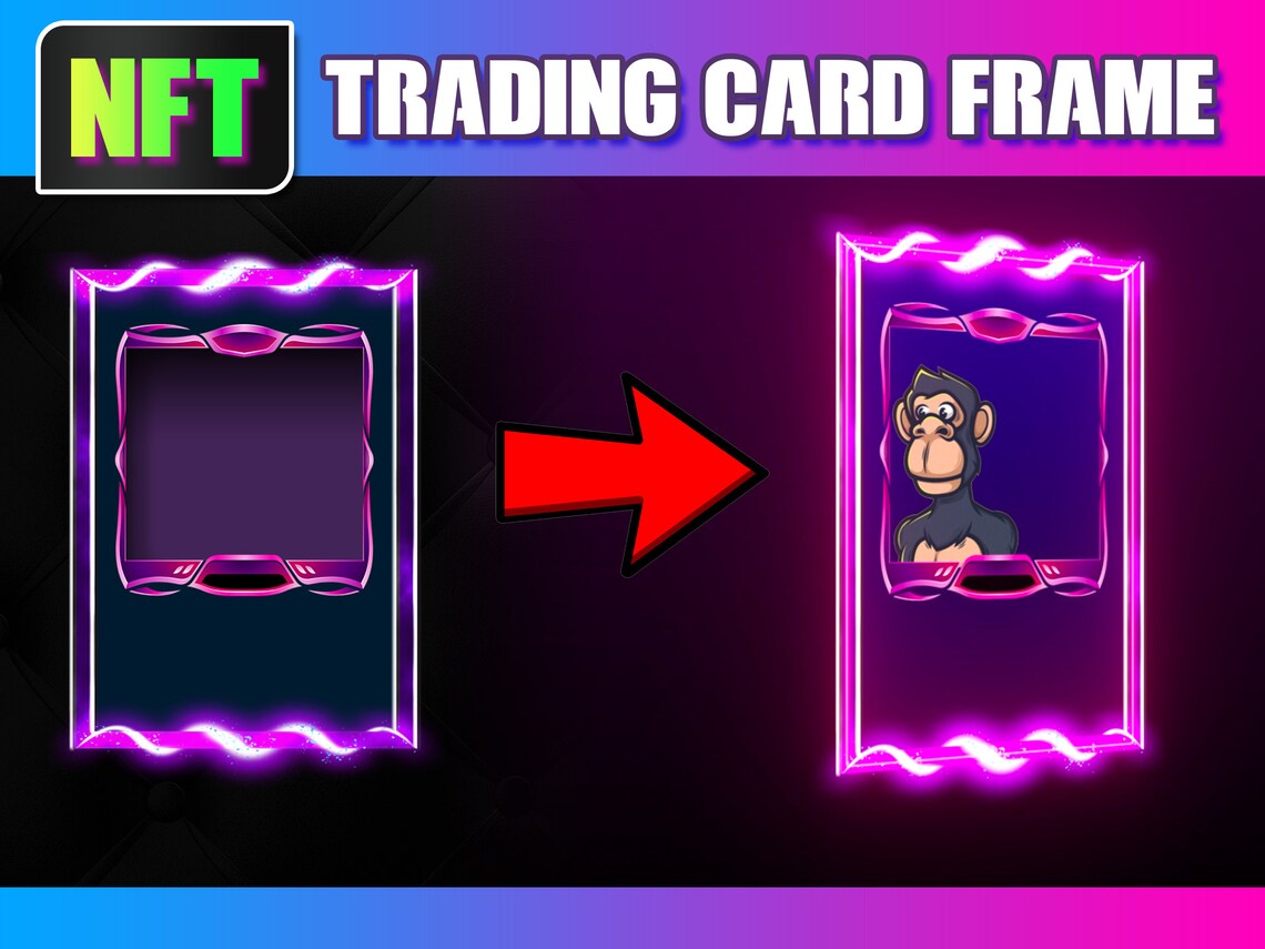NFT TRADING CARD Frame Transparent Background Digital | Etsy