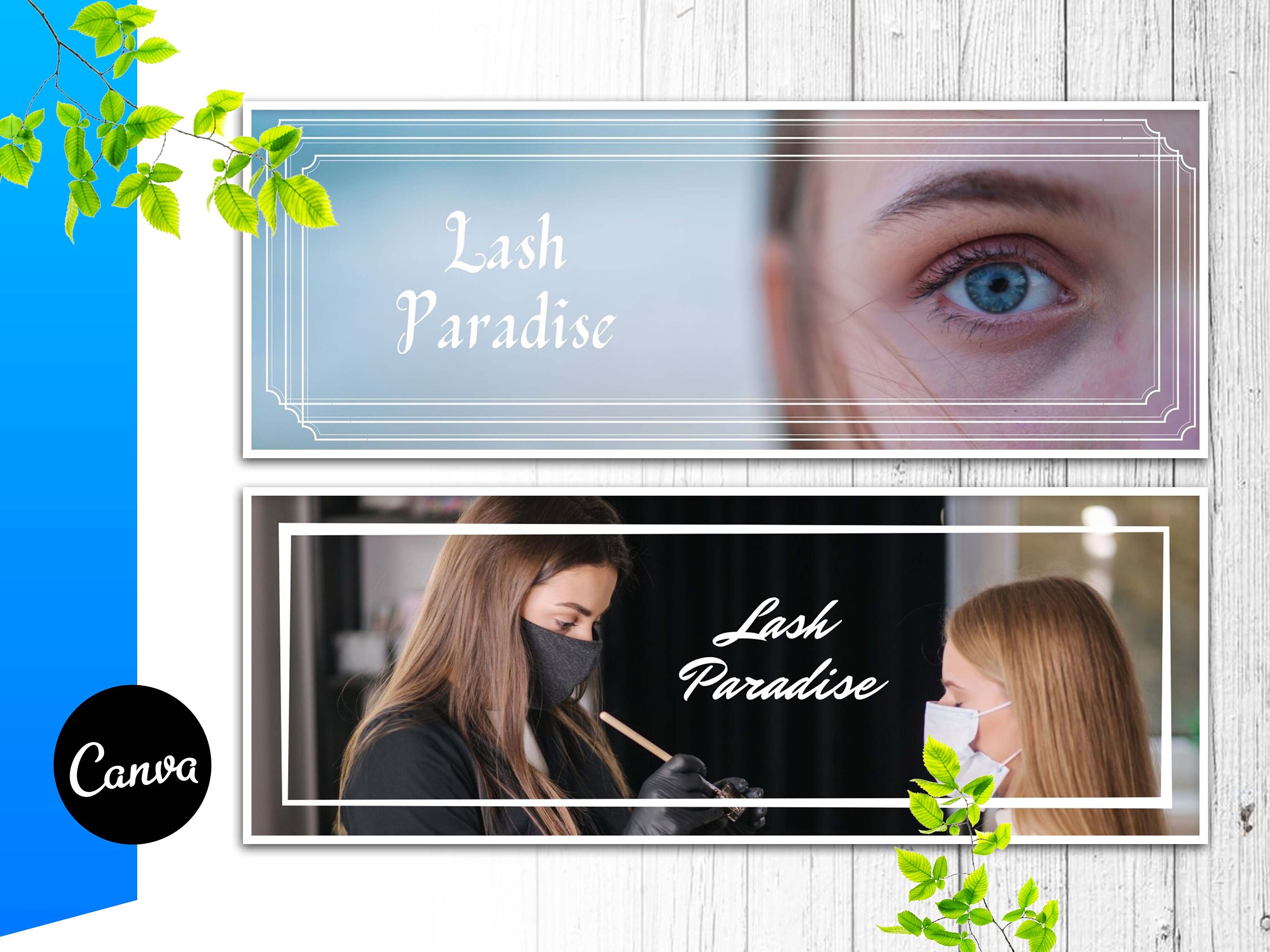 Facebook Cover Template for Lashes.. 6 D.I.Y. Editable Canva | Etsy