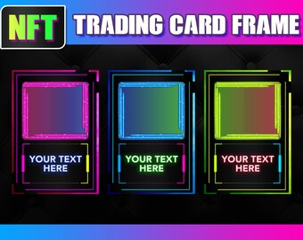 NFT TRADING CARD Frame Transparent Background Digital | Etsy