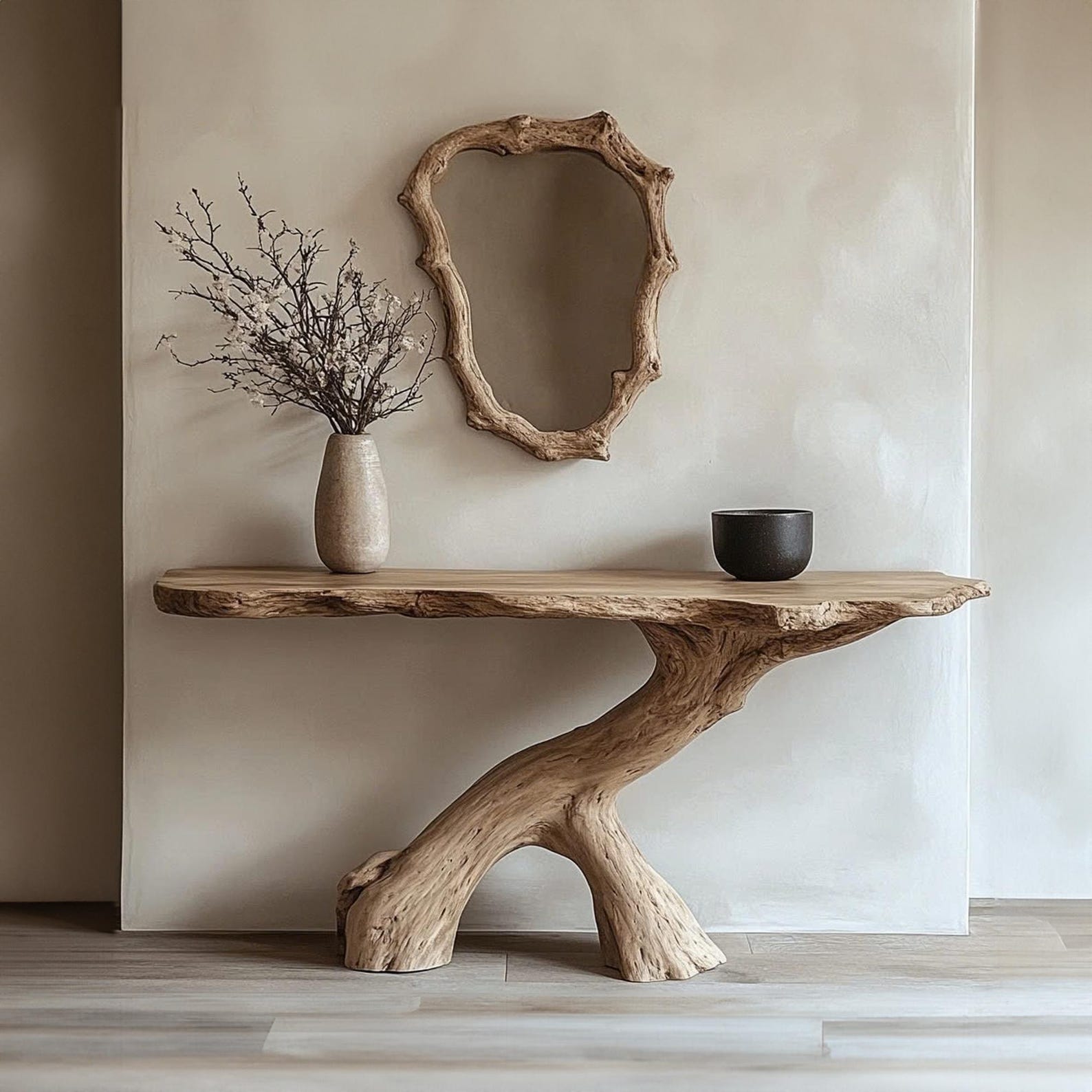 Wood Console Table Rustic Narrow Console Table Live Edge Table Console ...