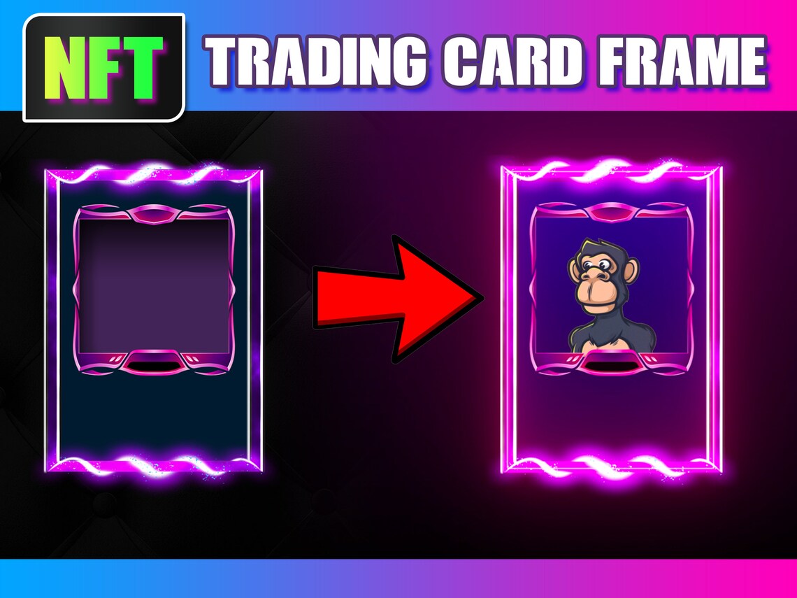 NFT TRADING CARD Frame Transparent Background Digital | Etsy
