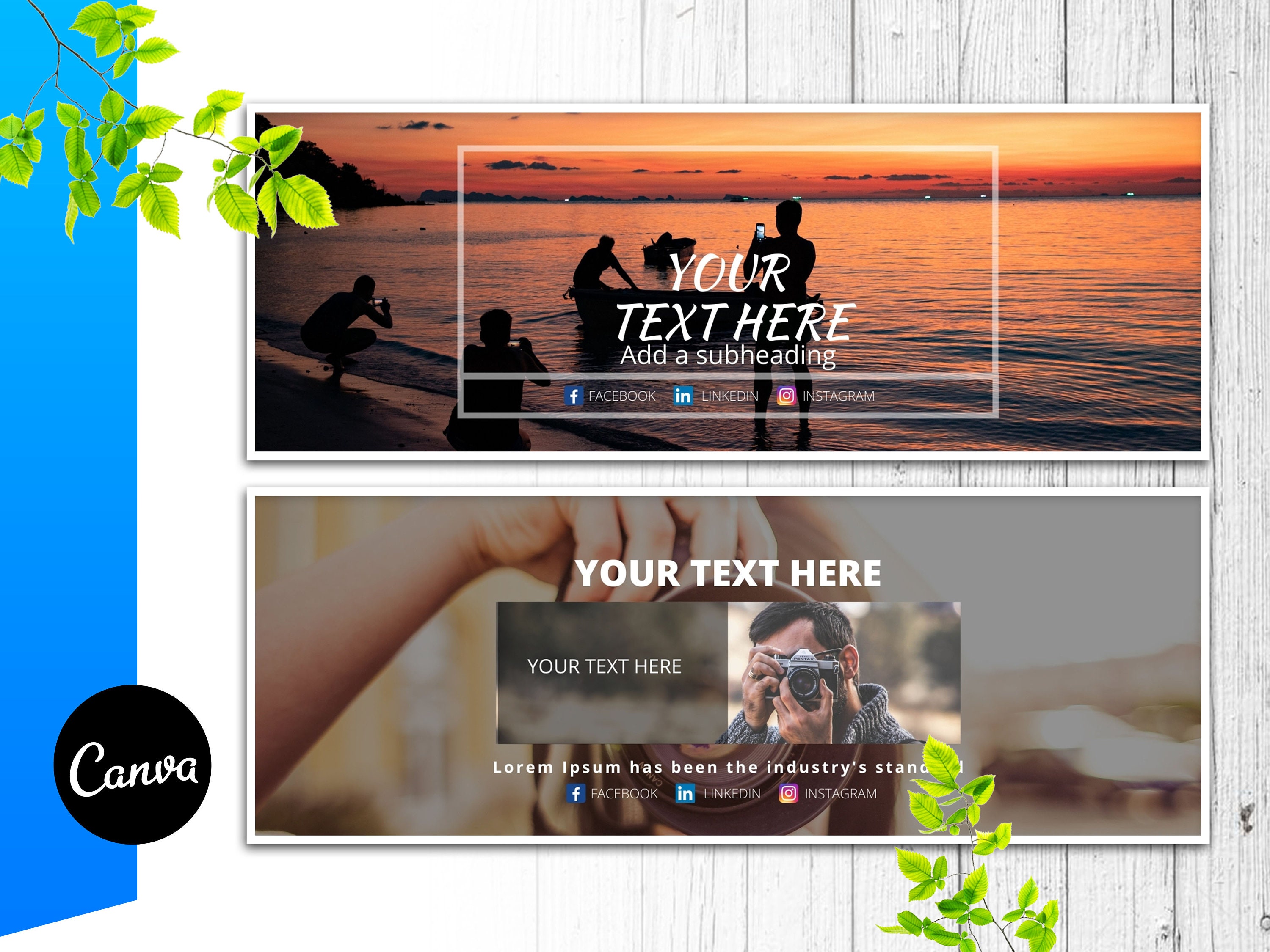 Paper Photovision Facebook Cover for Photographers Editable Canva ...