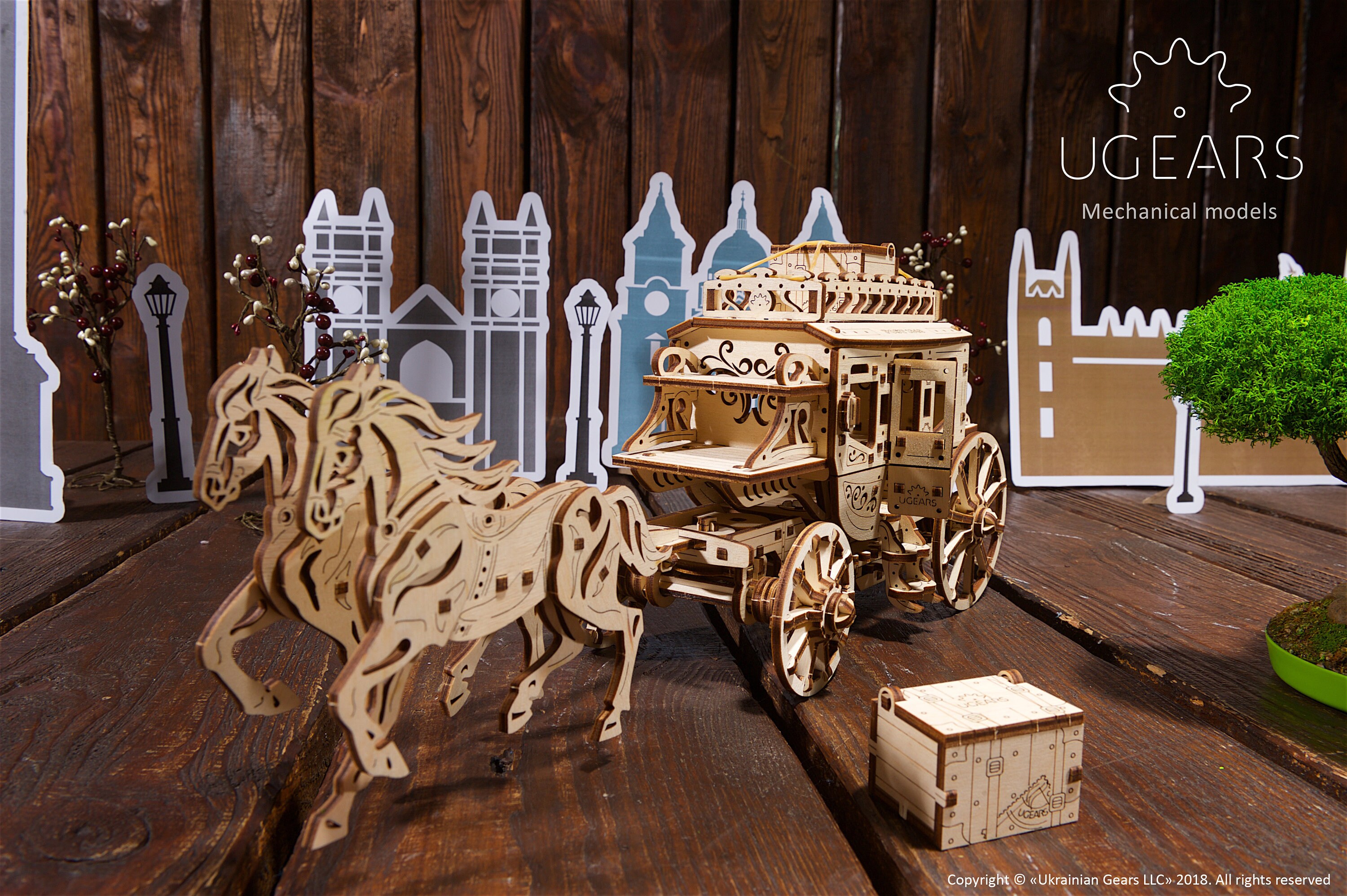 Wooden Stagecoach Model Kits