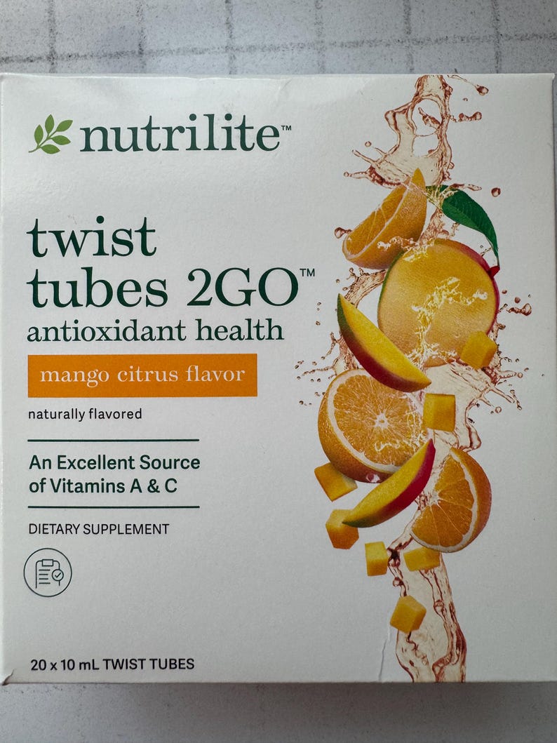 Nutrilite Twist Tubes 2GO – Antioxidant Health - Mango Citrus 20 Twist ...