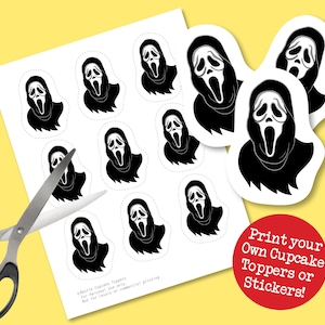 Ghostface Cupcake Toppers Ghostface Cake Ghostface Party Supplies ...